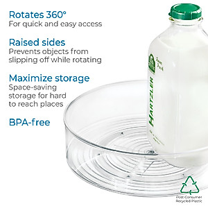 iDesign Fridge/Freeze Binz Turntable, Clear