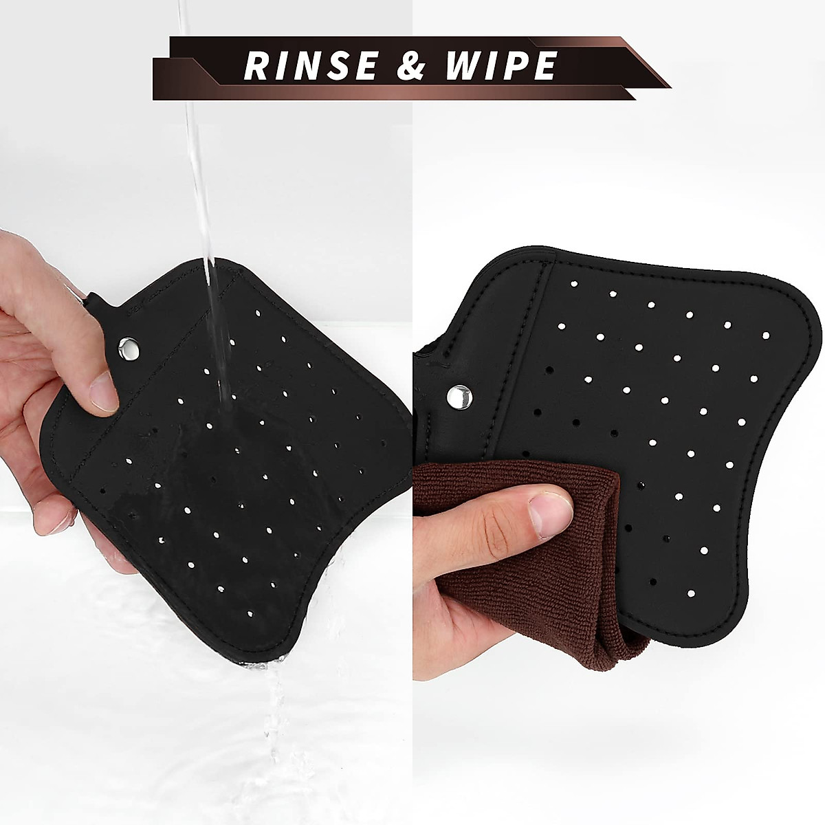 Foxany Leather Fly Swatter, Telescopic Fly Swatters Heavy Duty Set, Flexible Manual Flyswatters Pack, Extendable Swatter with Long Metal Handle for Indoor Outdoor, 2 Pack