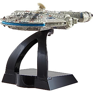 Hot Wheels Star Wars Starships Select Millennium Falcon Vehicle, Premium Collectible Replica with Movable Part & Display Stand
