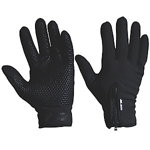Mountain Made Cold Weather Gloves for Men and Women 2.0 with NEW UPGRADED ZIPPPERS,black,large