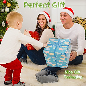 Kizfarm 8-in-1 Activity Cube Wooden Montessori Toys for 1+ Year Old, Bead Maze Shape Sorter Developmental Learning Toys, Bonus Sorting & Stacking Toys for 12M+ Toddlers, Gift Packaging