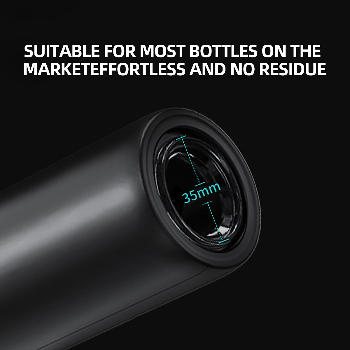 Wine Bottle Opener Electric Wine Bottle Openers，Battery Operated Automatic Wine Corkscrew for Wine Lovers Gift Women Men (Black)