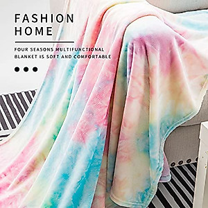 COCOPLAY W Throw Blanket for Couch (Multi-Pink, Throw（50''×60''）)