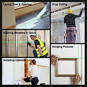 PREXISO Laser Level 3 X 360° Self Leveling - Rechargeable Cross Line Leveler, Green Line Laser Level with Tripod, Magnetic Base, Green Glasses, Portable Bag for Construction, Tile, Home Renovation