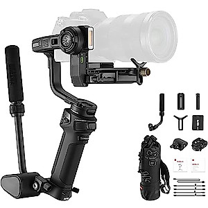 Zhiyun Weebill 3S Combo 3-Axis Gimbal Stabilizer for DSLR and Mirrorless Camera Compatible with Sony Nikon Canon Panasonic LUMIX Extendable Sling Grip Integrated Fill Light PD Fast Charge