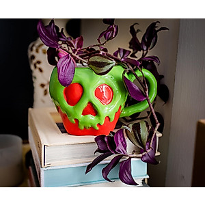 Disney Evil Queen Poison Apple Sculpted Ceramic Mug | Holds 20 Ounces