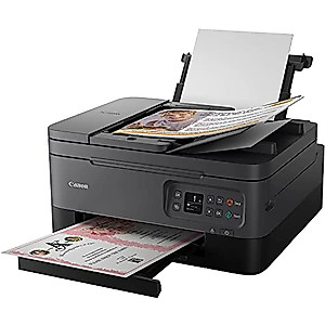 Canon Pixma TR70 Series All-in-one Color Inkjet Printer for Home Office, Print Copy Scan, 13ipm, 4800 X 1200dpi, 1.44" OLED Display, Wireless, with MTC Printer Cable