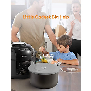 Silicone Lid Inner Pot Cover Accessories Compatible with Ninja Foodi Pressure Cooker and Air Fryer 6.5 Quart and 8 Quart, Grey,By SiCheer