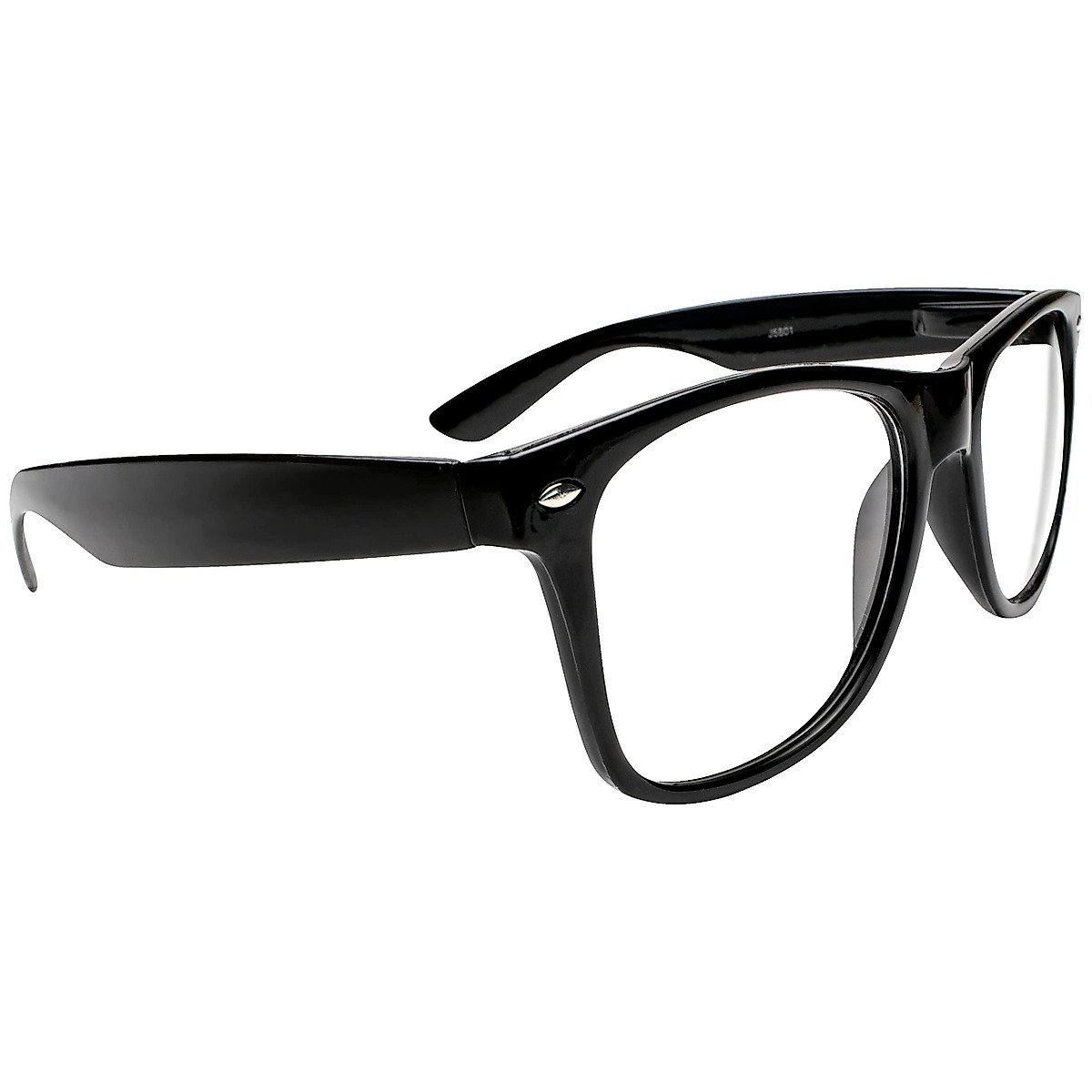 Kangaroo Black Superhero Nerd Glasses – Black Frame Fake Nerd Glasses for Men and Women – Non-Prescription, Non-Polarized Clear Lens Prop Glasses – Costume Glasses for Halloween or Cosplay