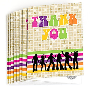 Big Dot of Happiness 70's Disco - 1970's Disco Fever Party Thank You Cards (8 count)
