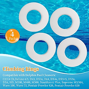 AOIT 4 Pack Climbing Foam Rings 6101611-R4 Replacement for Maytronics Dolphin Nautilus CC Plus DX3 DX4 DX5 DX6 M200 M400 M500 and Compatible with More
