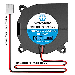 WINSINN 40mm Blower Fan 24V, 3D Printer Micro 24 Volt Fans Blower 4020 Hydraulic Bearing, 40mmx20mm 2PIN (Pack of 4Pcs)