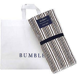 400 GSM Absorbent 6 Pack Cotton Popcorn Stripe Kitchen Towels with Hanging Loop - 16x26 Inches, Tan