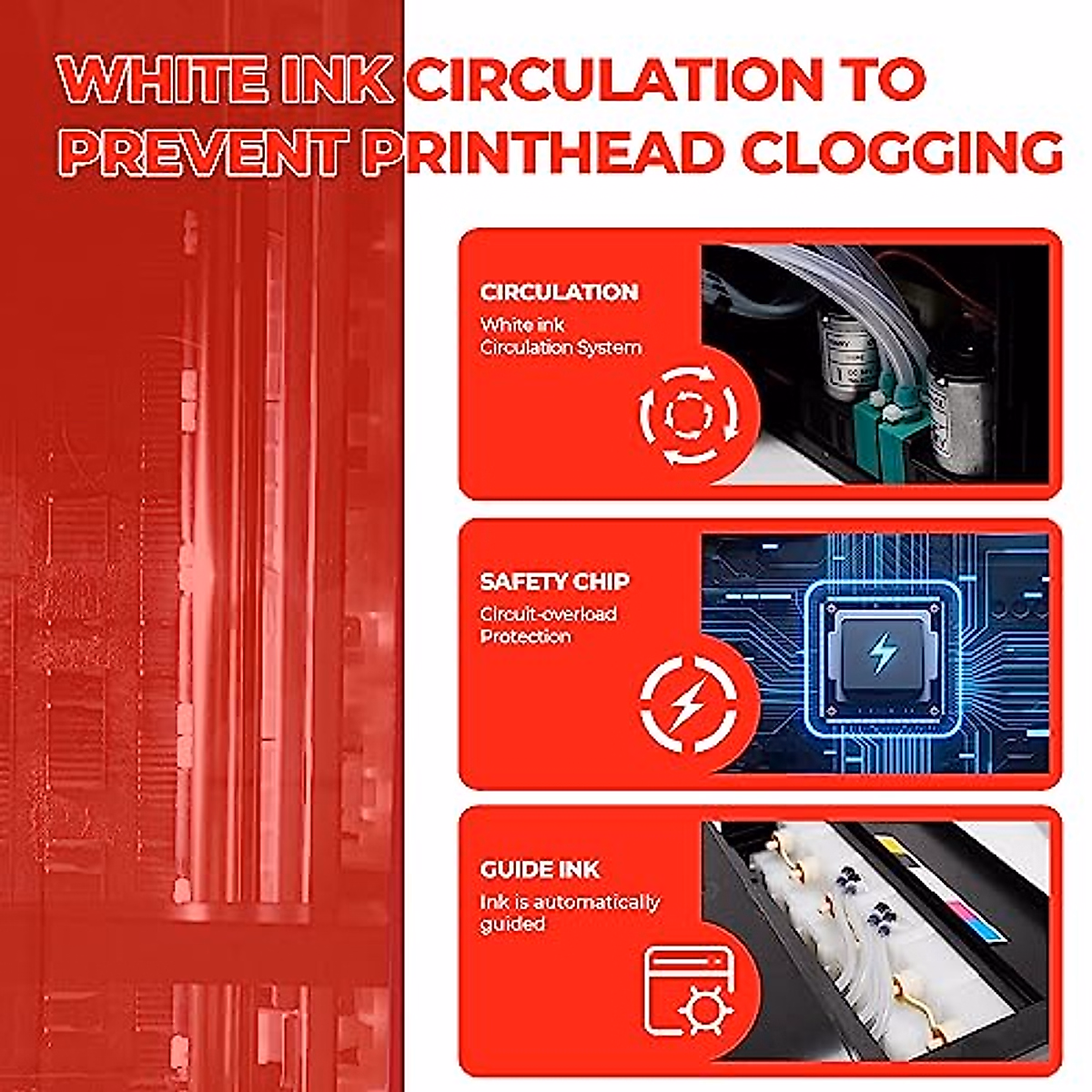 PUNEHOD A4 DTF Printer L805 Transfer Printer with 100% Transfer Rate for DIY T-Shirt, Hoodie, and Fabric Printing (Printer + Oven + 100pcs Films)