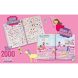 Totally Awesome 2000 Stickers: Perfectly Pretty Princess Activity and Sticker Book for Kids Ages 3-7 (Puzzles, Mazes, Coloring, Dot-to-Dot, And More!)