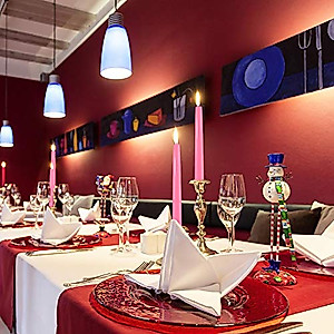 CoCo-Life 10 inch Pink Taper Candles Tall Dripless Candlesticks for Weddings Dinner Home Decoration - 12 Pack