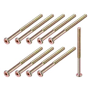 METALLIXITY Hex Socket Head Machine Screws, (M6x90mm) 15Pcs, Carbon Steel Half Thread Screws - for Machinery, Furniture, DIY
