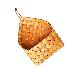 Alipis Wooden Organizer Bag Key Plants Woven Bathroom Clo Wall Basket Household Rope Flower Pocket Home Bin Clothing Mounted Sundries Office Mail Hanging Organiser for Decor Letter