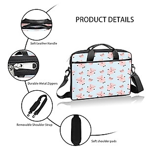 Pig Cool Laptop Computer Bag Waterproof Shoulder Messenger Bag 13-15 inch Durable Laptop Tote Bag with Shoulder Strap Handle Lightweight Crossbody Briefcase