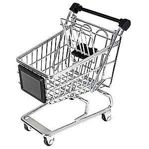 Garcia de Pou 6 Unit Mini Shopping Trolley in Box, 13 x 13.5 x 9.5 cm, One Size, Silver