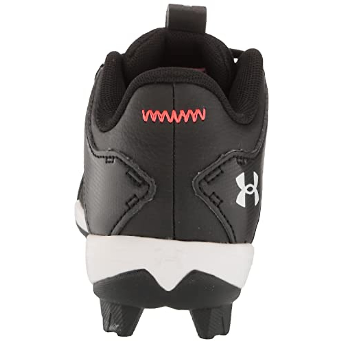 Under Armour Baby Boys Leadoff Low Junior Rubber Molded Cleat Baseball Shoe, (001) Black/Black/White, 12 Little Kid US