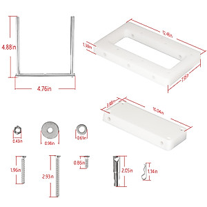 rta-54 for Minn Kota Quick Release Bracket 1854054 Fit for Riptide Electric Steer Trolling Motor Composite Quick Release Motor Mount, White