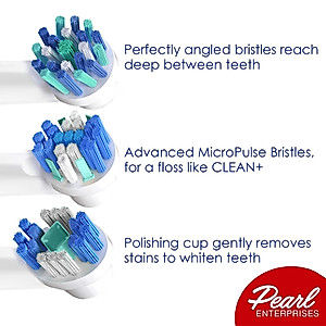 Toothbrush Heads for Oral B, 12 Pack Professional Electric Toothbrush Replacement Heads Medium Dupont Bristles Replacement Toothbrush Heads Assorted Floss Cross & Whitening Styles Brush Heads Refills