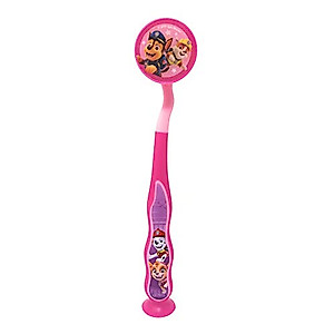 Firefly Nickelodeon Paw Patrol Kids Toothbrushes with Suction Cup and Toothbrush Cap - for Girls 3+ yrs. (2 Count (Pack of 1), Pink)
