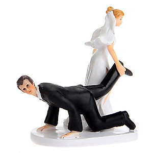 Riverbyland Bride Drag Groom Figurine Wedding Cake Topper