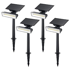 Linkind Solar Spot Lights, Upgraded 54 LEDs Daylight Solar Outdoor Lights, IP67 Waterproof Landscape Spotlights, Dusk-to-Dawn Solar Lights for Garden Pathway Yard Tree Driveway Patio Walkway Pool
