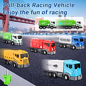 LOGOPLAY Trans-Former Robot Construction Vehicle Toy, 5 in 1 Toy Construction Vehicle Transformador Robot Toy, Trans Former Toy for Kids, Birthday Gift for 5 6 7 8 9 10 Years Old Boys and Girls