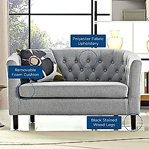 Modway EEI-2614 Prospect Upholstered Contemporary Modern Loveseat In Light Gray