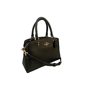 Coach Crossgrain Leather Mini Lille Carryall Satchel - Black, Small