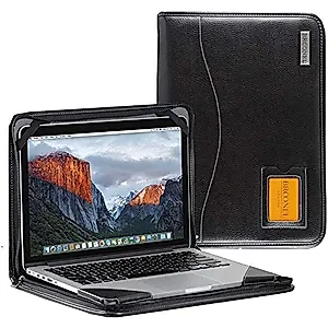 Broonel - Contour Series - Black Heavy Duty Leather Protective Case - Compatible with Lenovo Ideapad L340 Gaming Laptop, 15.6 Inch