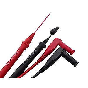 Retractable PVC Tip Test Lead Set, Right Angle,adjustable length Red+black