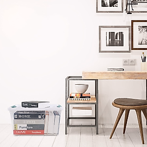 Yuright 6 Pack 35 Quart Latching Bin, Storage Box with Lid, Clear Plastic Storage Tote