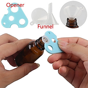 DLIBUY 4 Pcs Empty 50ml Brown Essential Oil Bottles with Dropper Black Tamper Evident Screw Cap Amber Glass Vials for Cosmetic Essential Oils Colognes Perfume Aromatherapy