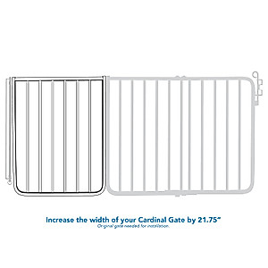 Cardinal Gates BX2 Baby Gate Extension - Fits Cardinal Gates Safety Gates - 21.75 Inch Wide Dog Gate Extension - Black