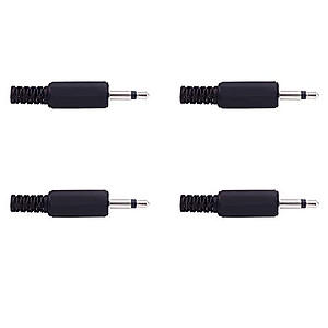 Fancasee 4 Pack 3.5mm Replacement Repair Plug Jack TS 2 Pole Mono Male Plug 1/8" 3.5mm Solder Type DIY Audio Cable Connector for Audio Cable Repair