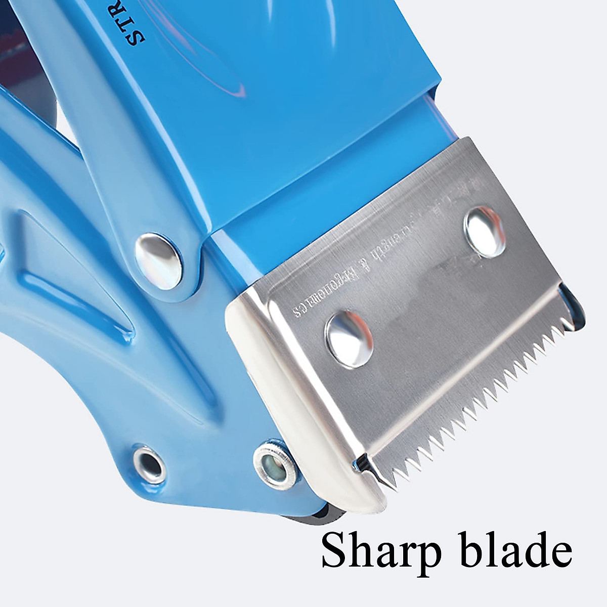 QILIMA Metal Packaging Tape Dispenser Gun, 2-inch Wide Tape dispensers, Blue