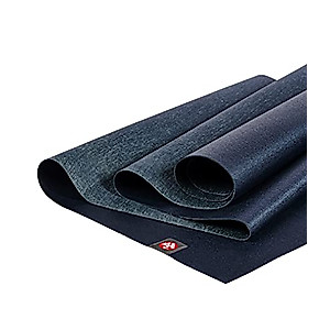 Manduka eKO Superlite Yoga Mat for Travel - Lightweight, Easy to Roll and Fold, Durable, Non Slip Grip, 1.5mm Thick, Midnight Blue, 71" x 24"