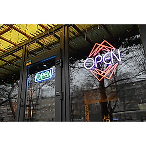 2 Open Signs by Element Lux - 49 Color Combinations - 1 Medium Size 16in x 7.5in - 1 Large Size 20 x 22in