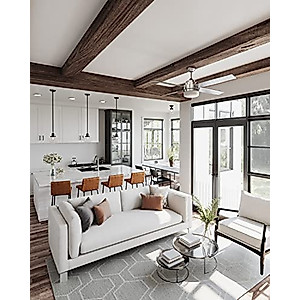 Design House 157354 Cali 52-inch Contemporary Indoor Ceiling Fan with LED Light Kit, Wall Control, Brushed Nickel