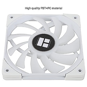 Thermalright C12015W-S CPU Fan Computer case Fan Quiet 4pin PWM ARGB PC Fan, 15mm Slimline Cooler Fan, 120mm CPU Cooling Fan(White)