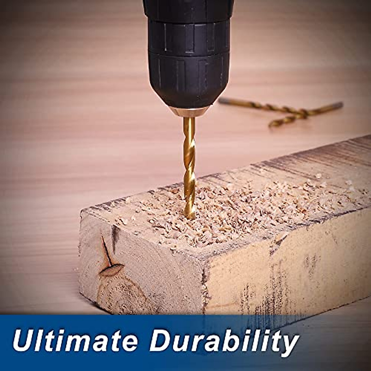 COMOWARE 120 Pcs Metric Drill Bit Set -Titanium Small Drill Bits Set, High Speed Steel, Micro Drill Bit for Wood, Plastic, Aluminum Alloy, (1 mm to 3.5 mm)