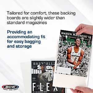 BCW Magazine Backing Boards (8.5 x 11 Inches) - 2 Pack (200 Total) | 24-Point Solid Bleached Sulfate with Calcium Carbonate Coating | Protective Sheets for Collectible Magazine Protection