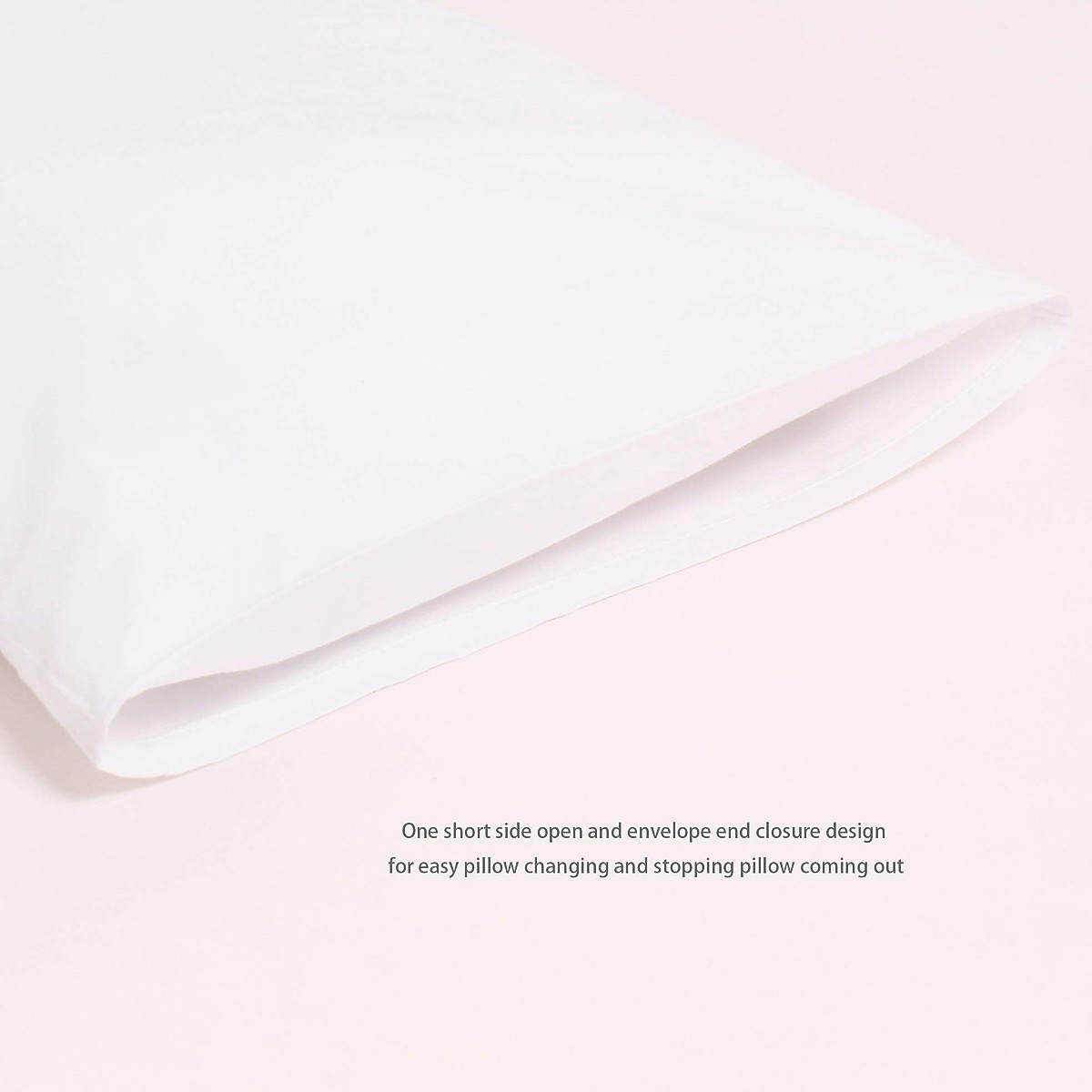 Belsden 600TC Cotton Toddler Pillowcase, 2 Pack Travel Pillow Case with Envelope Closure, 14x20in, Breathable Soft Moisture Wicking Pillow Covers Fit Small Pillow up to 14x19in, Pure White