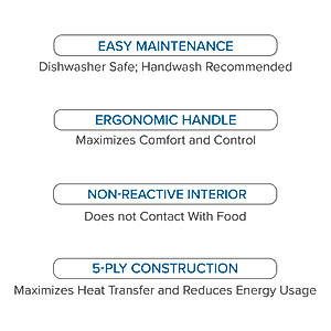 VIKING Culinary Professional 5-Ply Stainless Steel Nonstick Fry Pan, 10 Inch, Includes Lid, Dishwasher, Oven Safe, Works on All Cooktops including Induction