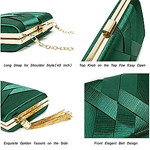 Women's Evening Clutch Bag Stain Fabric Bridal Purse for Wedding Prom Night out Party