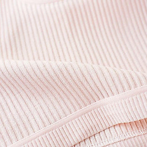 Herepai Training Bras for Girls Seamless Cami Bralettes Sports Striped Vest (7-9 Years, Colors of 6)